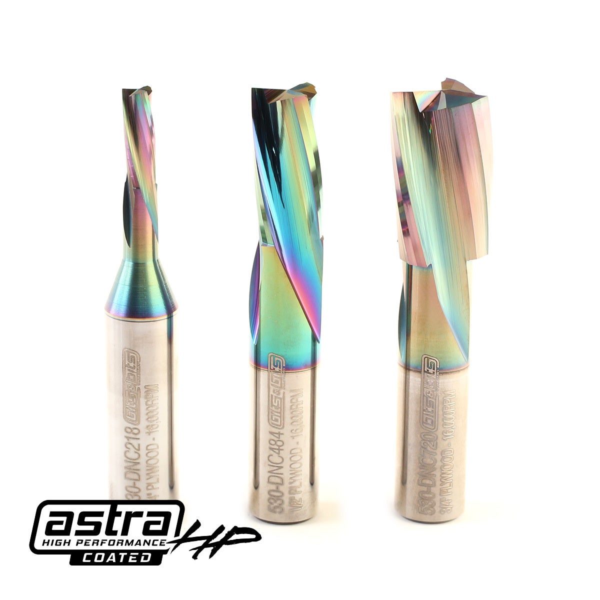 530-PLY - *AstraHP Coated* - 3pc Undersized Plywood Spiral Router Bit ...